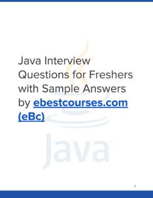 50+ Java Interview Questions for Freshers with Sample Answers & How to Respond Guide, PDF ...